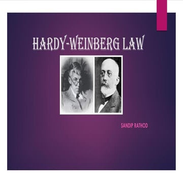 Hardy Weinberg Mathematical Modeling Hardy Weinberg: Biology Lab