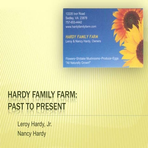 Leroy Hardy - Hardy Family Farm | PPTX