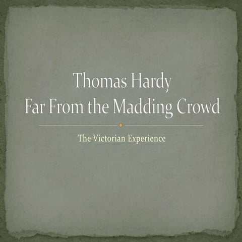 Hardy Far From the Madding Crowd | PPT