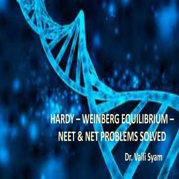 Hardy weinberg equilibrium problems | PPTX