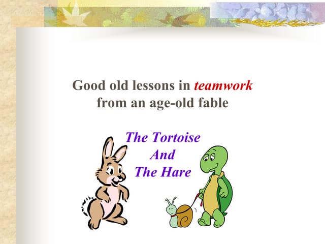 New Version of Tortoise and Hare story | PPT