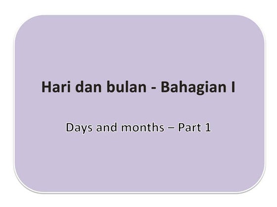 Senarai nama bulan dalam setahun | DOCX