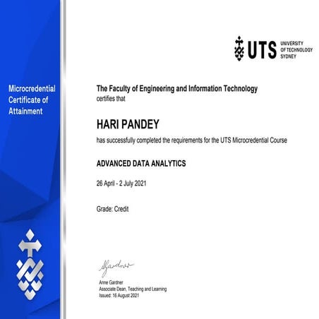 Advanced Data Analytics - UTS | PPT
