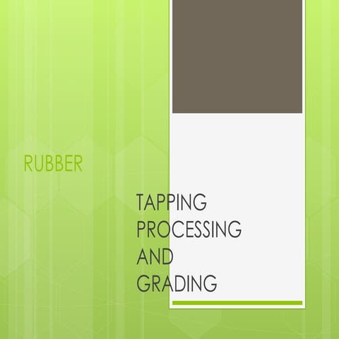 Rubber hrvest and processing 3 | PPTX