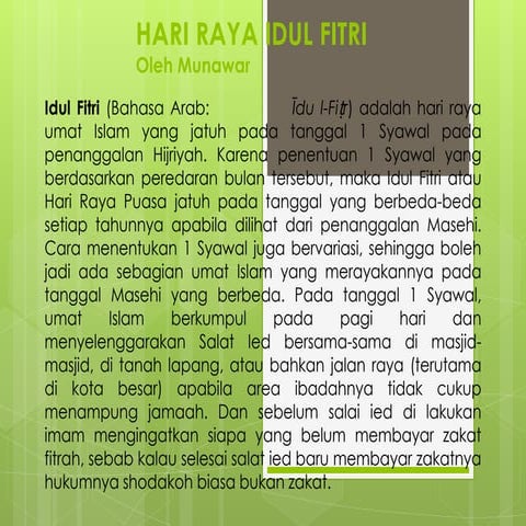 Hari raya idul fitri | PPTX