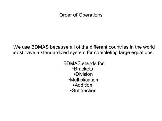 Bidmas | PPTX | Physics | Science