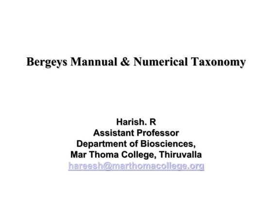 Numerical taxonomy_Plant Taxonomy | PPTX | Biological Sciences | Science