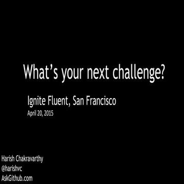 What's your next challenge? | PPT