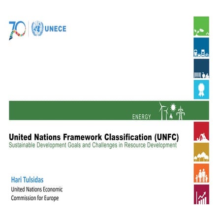 UNFC, Sustainable Development Goals and elaboration of challenges in ...