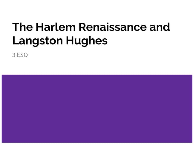 Dec. 16 Notes (Harlem Renaissance) | PPT