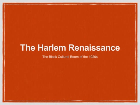 Harlem renaissance | PPT