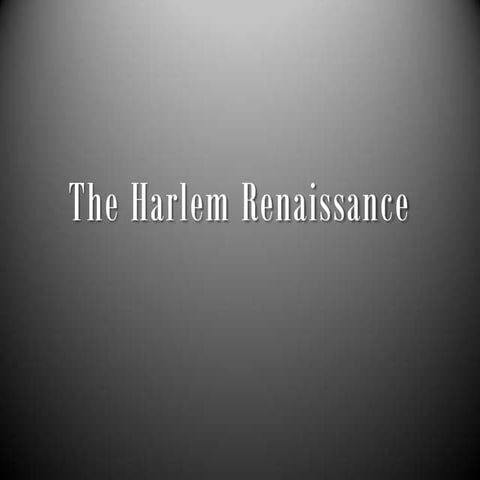 Harlem renissance | PPT