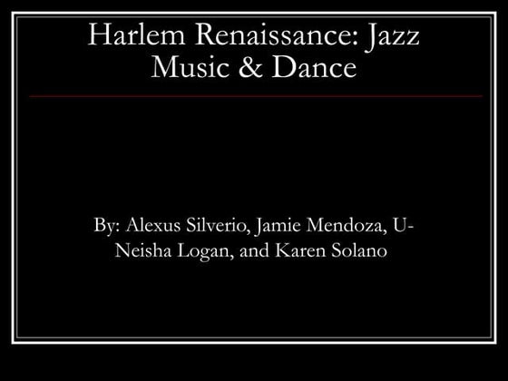Harlem Renaissance Visual Art | PPT