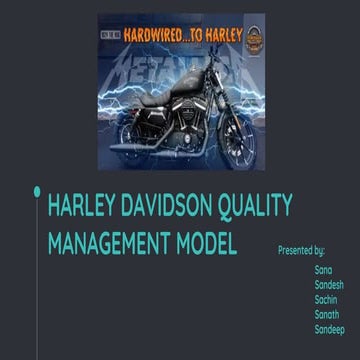 Harley Davidson Motorcycle Company | PPTX
