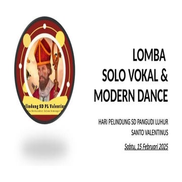 Lomba Solo Vocal dan Modern Dance dalam rangka memperingati hari ...