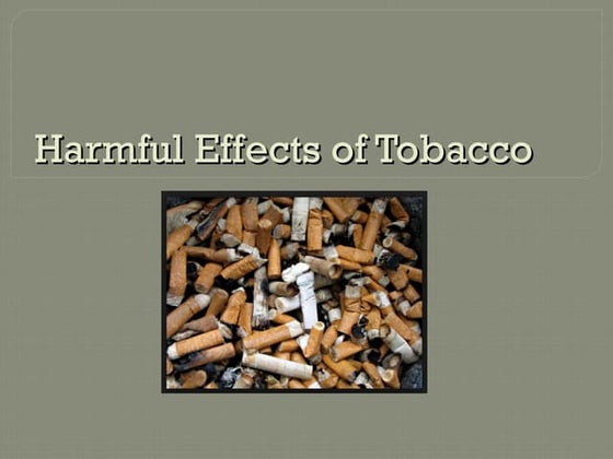 Harmful Health Effects of Tobacco consumption | PPT | Illegal Drugs ...