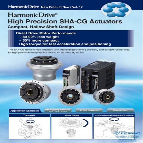 Harmonic drive sha cg specsheet | PDF