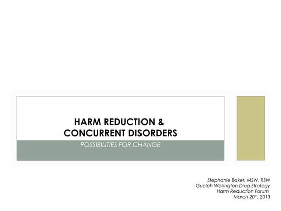 Opioids and harm reduction | PPTX | Substance Abuse | Diseases and ...
