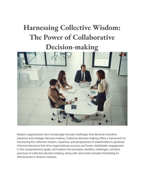 Collaborative Decision Making | PPTX | Business | Business and Finance