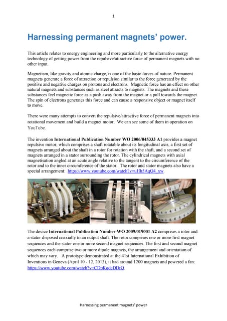 Design and Development of Perendev Motor | PDF