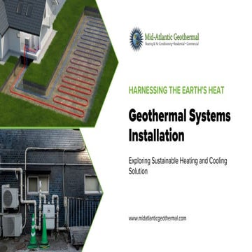 Harnessing the Earth's Heat with Geothermal Systems Installation | PDF