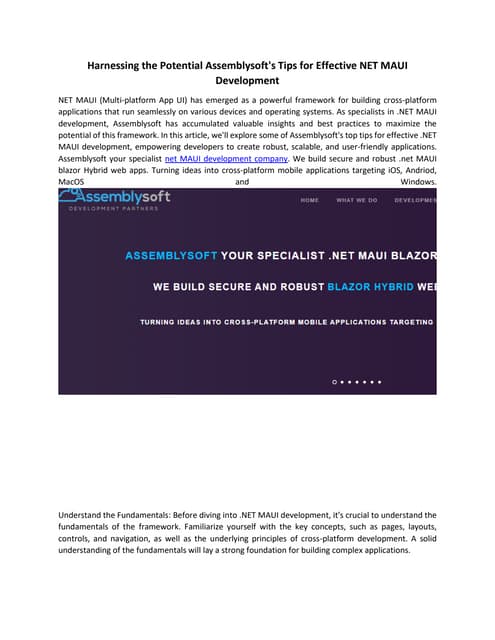 Modern Cross-Platform Apps with .NET MAUI | PPT