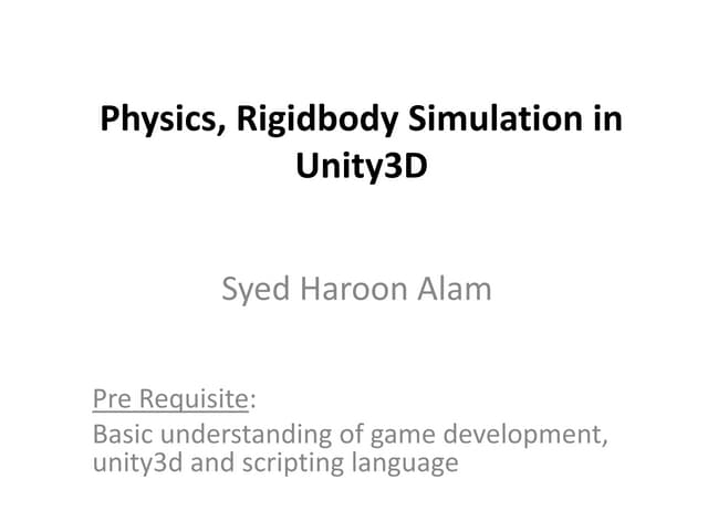 Unity - Add components to 3D GameObjects | PPTX