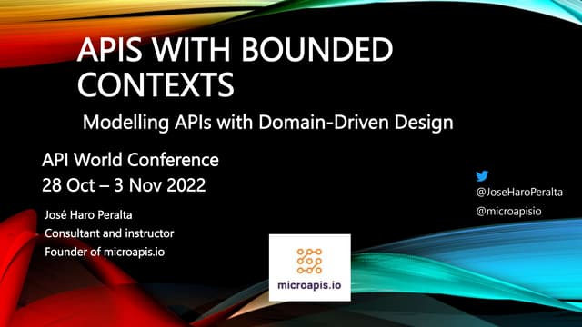 APIs with Bounded Contexts: Modelling Apis with Domain-Driven Design | PPT APIs with Bounded Contexts: Modelling Apis with Domain-Driven Design | PPT