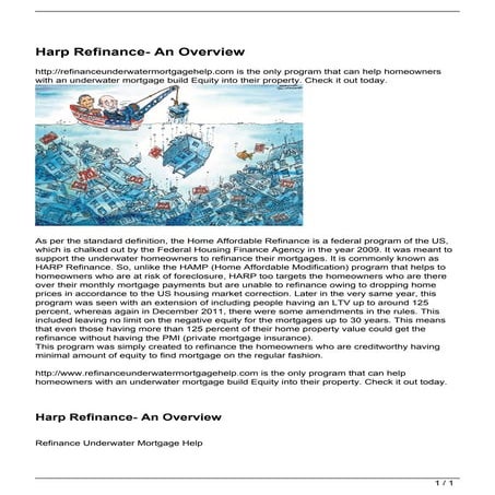 Harp Refinance- An Overview | PDF