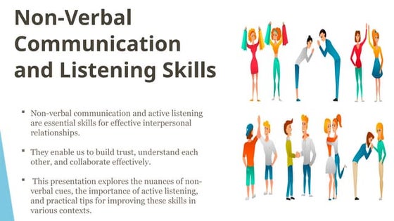 Non-Verbal Communication SEL Presentation Colorful Lined Illustrative ...
