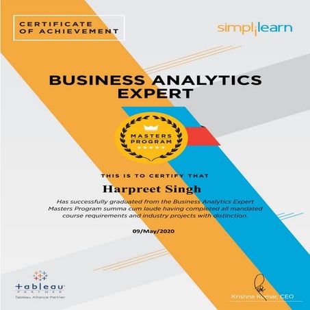 BUSINESS ANALYTICS EXPERT | PDF