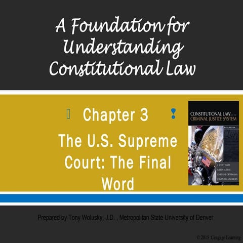 Chapter 3 - The U.S. Supreme Court: The Final Word | PPT