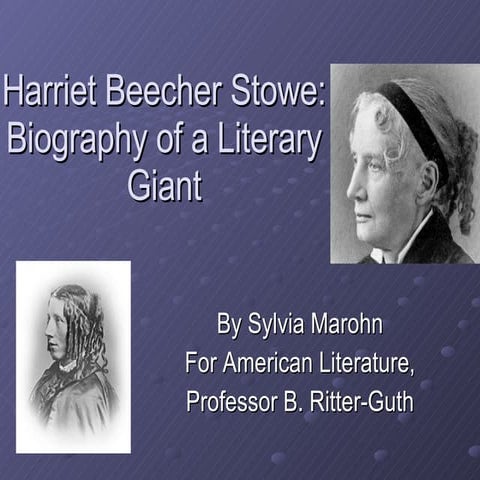 Harriet Beecher Stowe | PPT