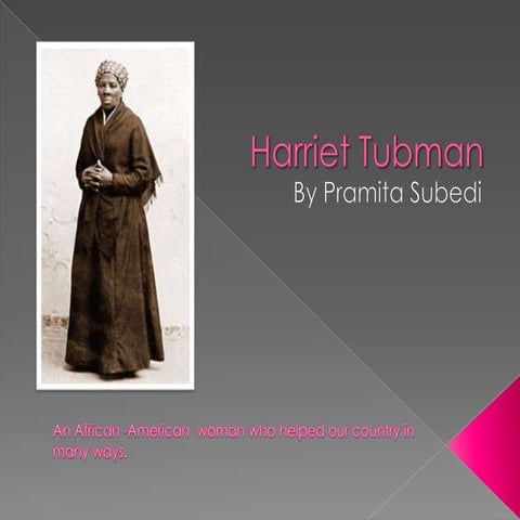 Harriet Tubman | PPTX | Crime & Harmful Acts to Individuals, Society ...