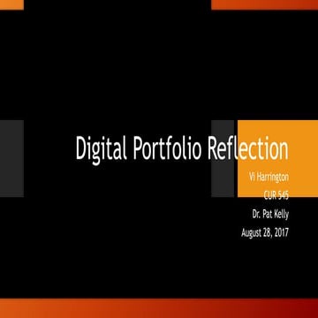 Digital Portfolio Reflection | PPT