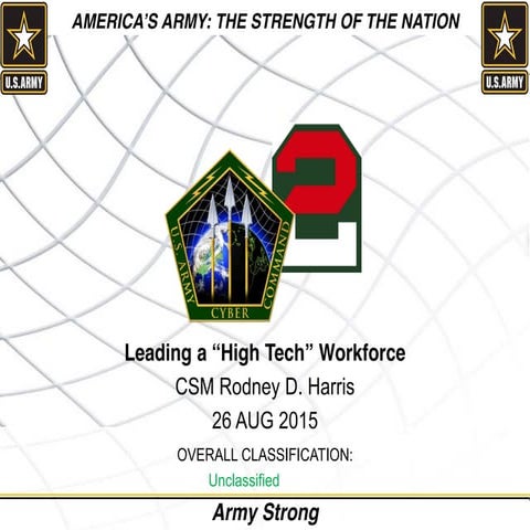 Leading Soldiers in High-Tech Environments: CSM Harris Keynote at ...