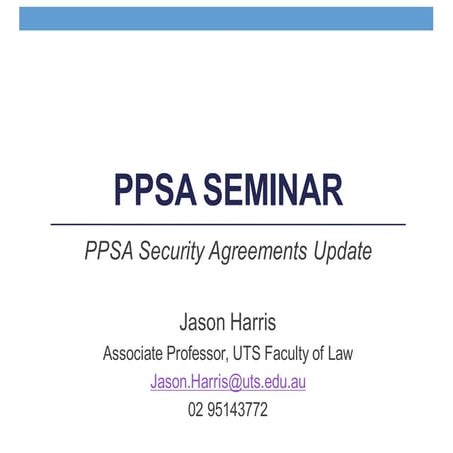 PPSA presentation 8 February 2012 | PPTX
