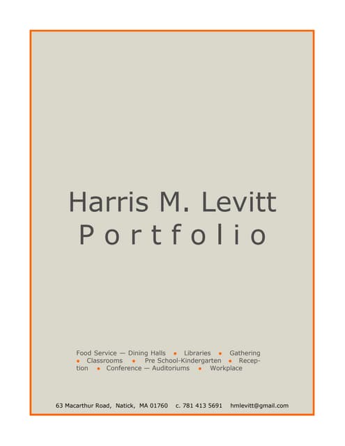 Interview Portfolio Cover Page