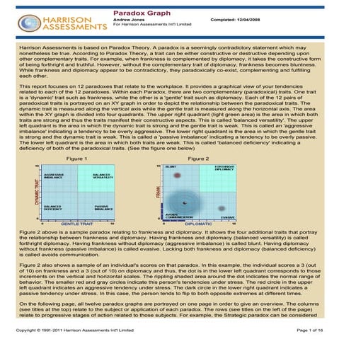 Harrison Assessments Sample Report Paradox Report | PDF