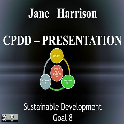 SDG 8 Presentation by Jane Harrison | PPTX