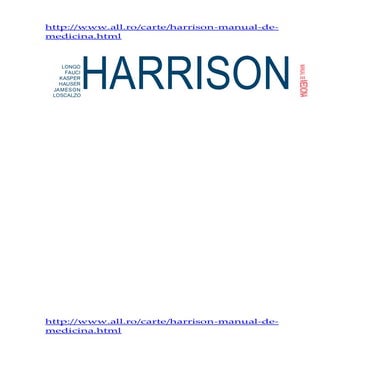 Harrison manual de medicina tradus in limba romana editia 18 PDF | PDF
