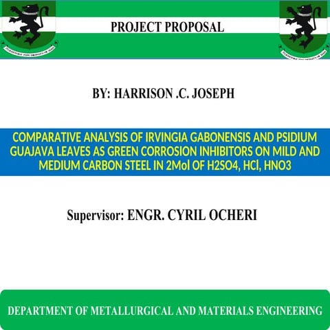 Project proposal on Corrosion Engineering 3.ppt