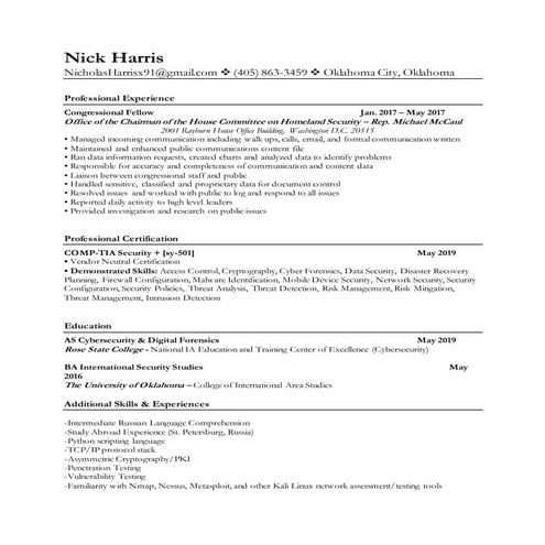 Harris resume | PDF