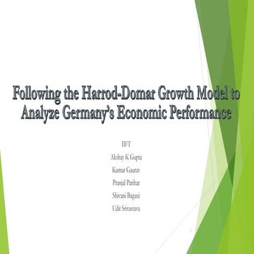 Following the Harrod-Domar Growth Model to Analyze Germany’s Economic ...