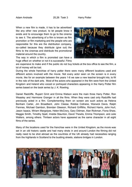 Production schedule | DOCX