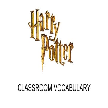 Harry potter classroom vocabulary | PPTX