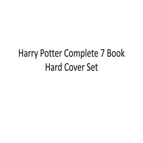 Harry Potter Complete 7 Book Hard Cover Set | PPTX