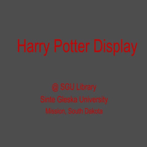 Harry Potter Display | PPT