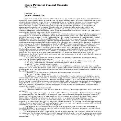 Harry potter şi ordinul phoenix | PDF
