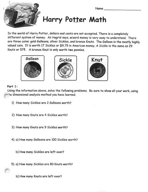 Dimensional analysis packet
